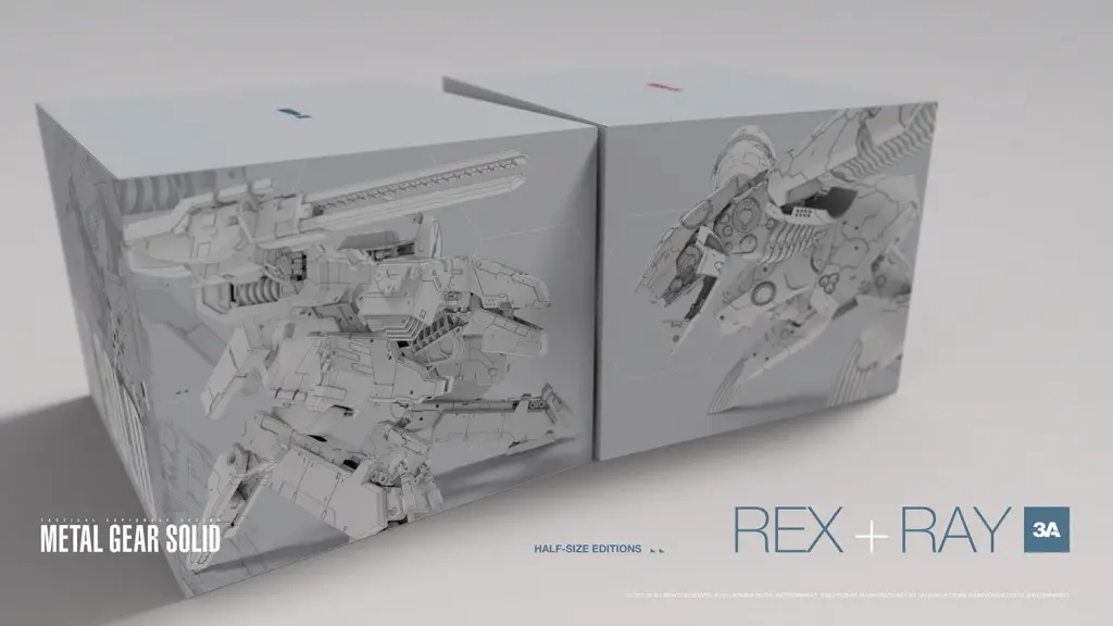 ThreeA Metal Gear REX and RAY packaging shown (half size version), REX ...