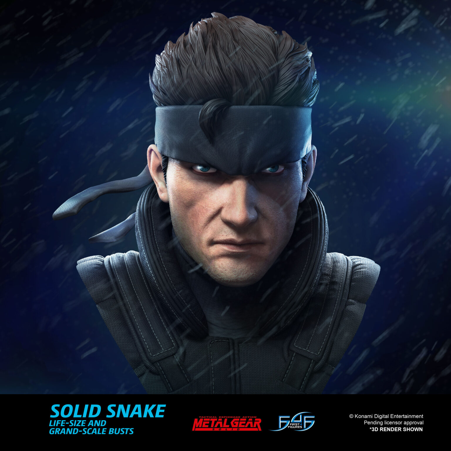 Solid Snake Life-Size bust statue in the making by First 4 Figures
