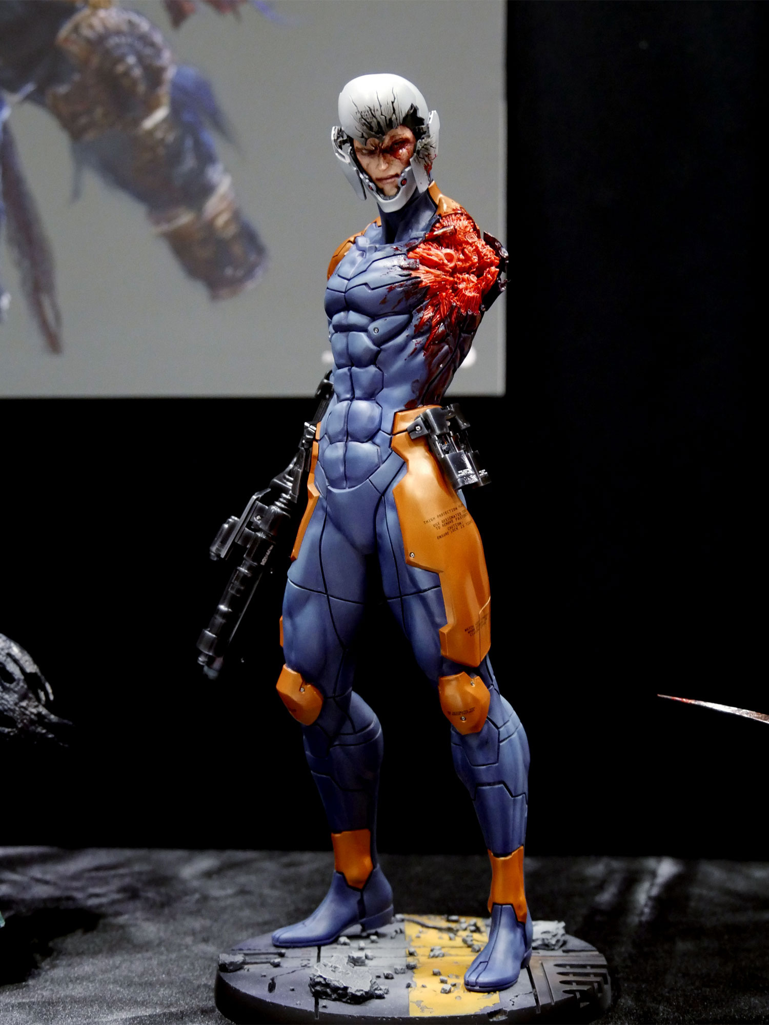 Damaged Cyborg Ninja statue by Gecco on display at Wonder Festival 2024 ...
